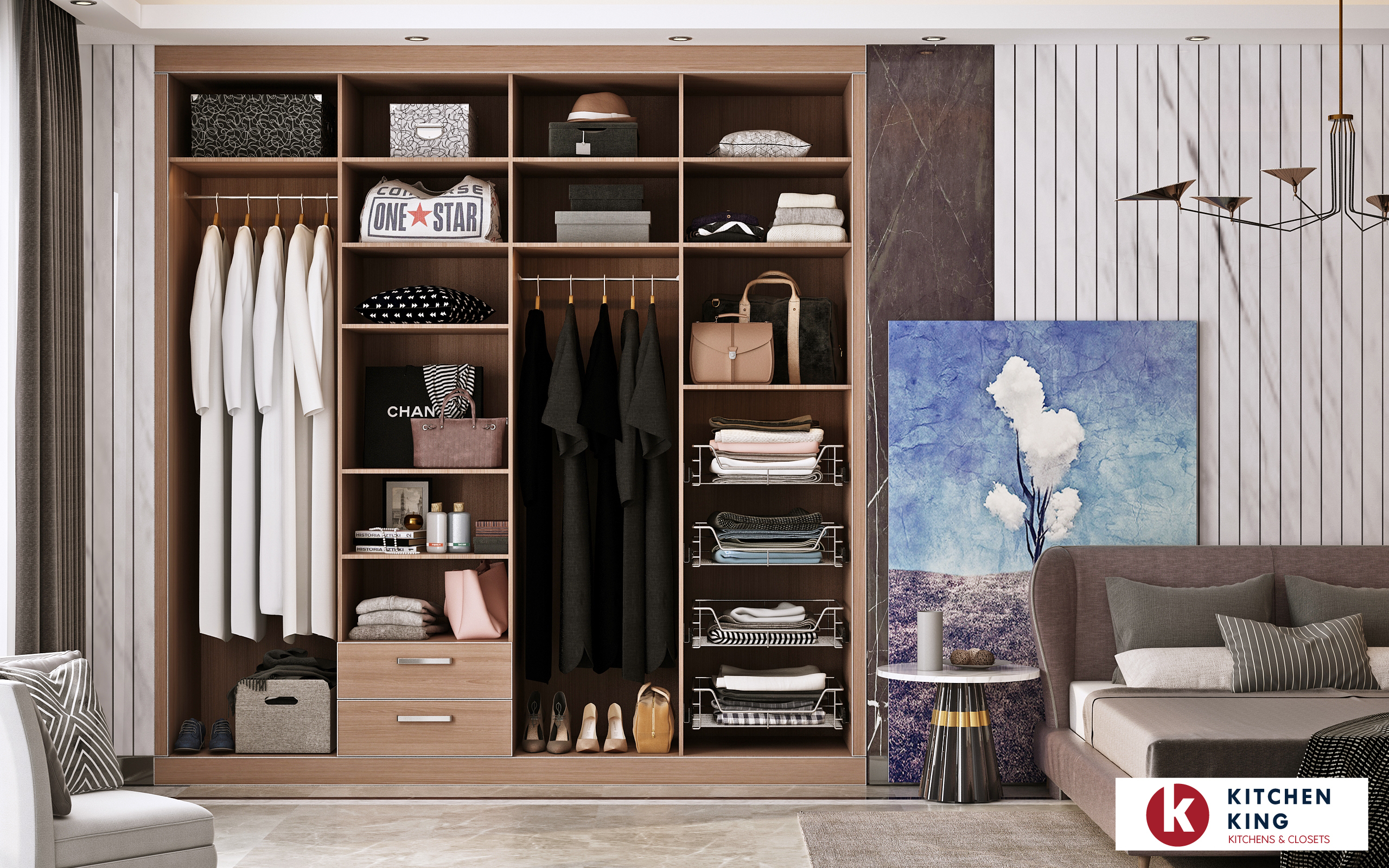 Wardrobe, Closet designs to fit your space in Dubai, UAE | KITCHEN KING